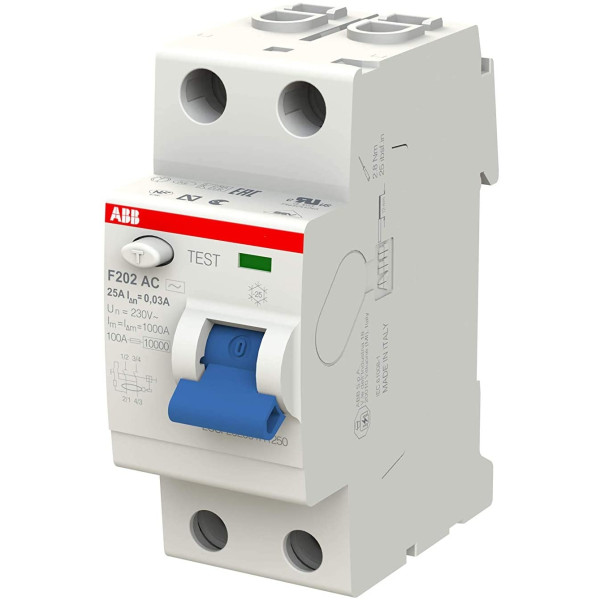 ABB Interruttore Differenziale Puro 2 Poli 25A 30MA Codice Ordine: F427800